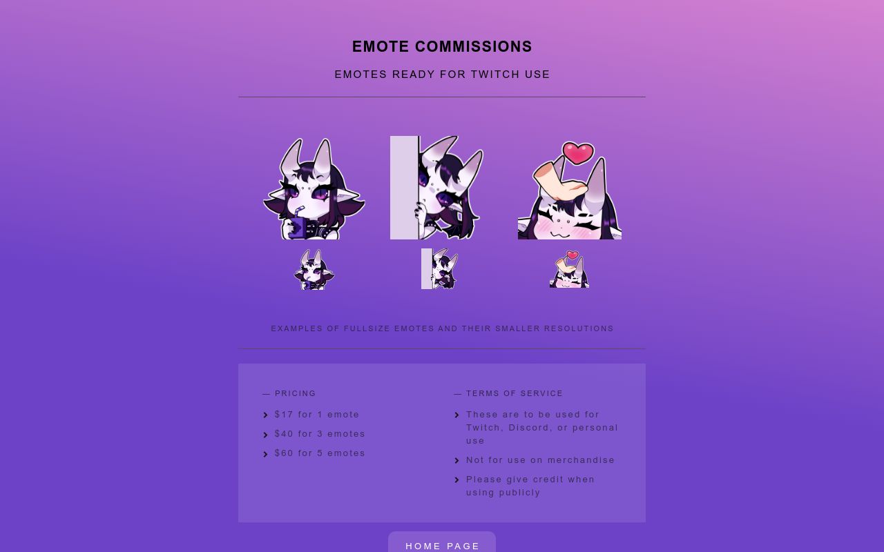 Emote Commissions